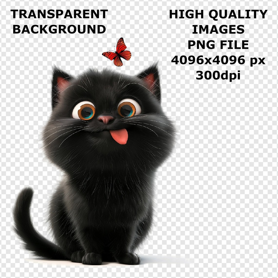 Funny Cat Art PNG, Cute Pet Clipart PNG, Kitten Sublimation Design ...