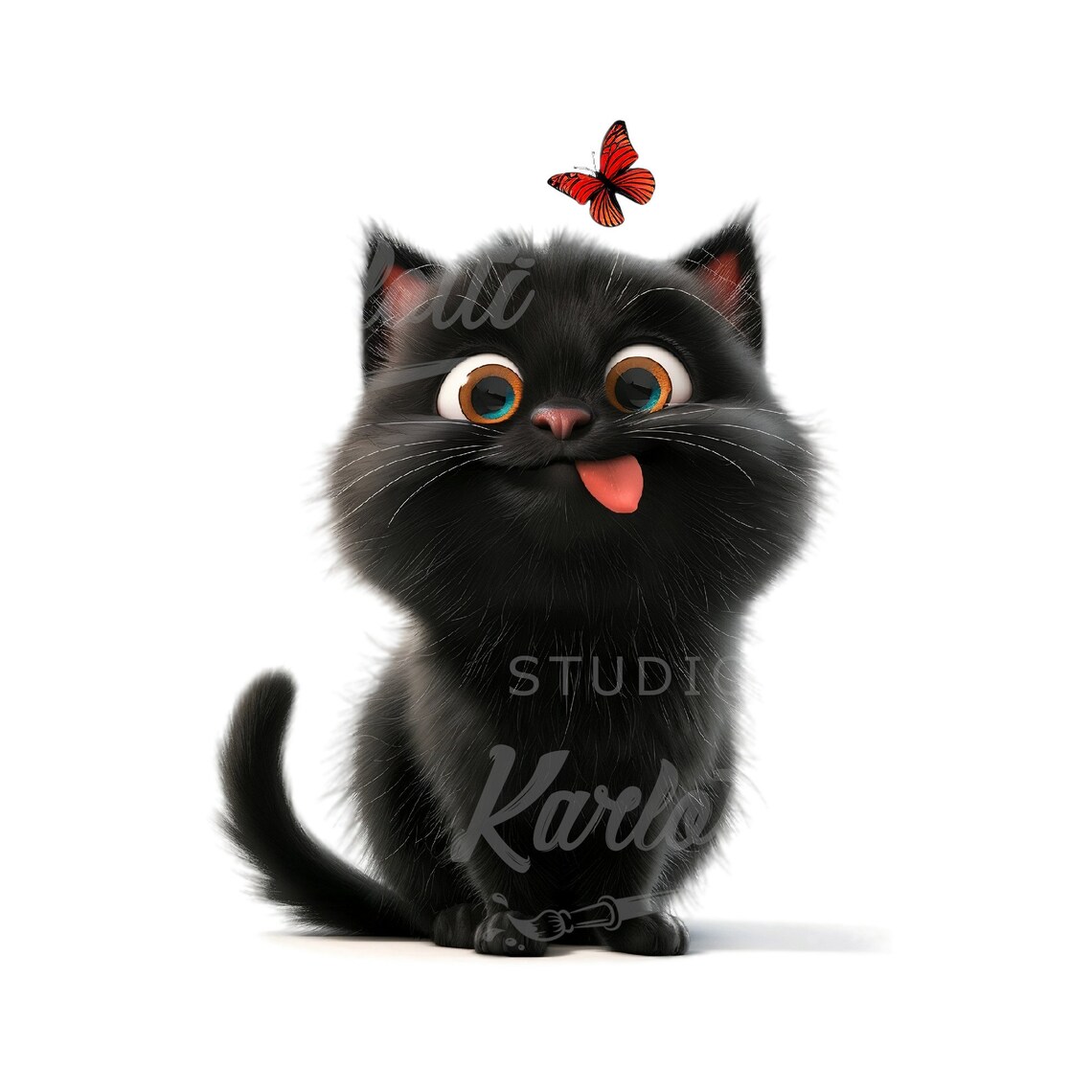 Funny Cat Art PNG, Cute Pet Clipart PNG, Kitten Sublimation Design ...