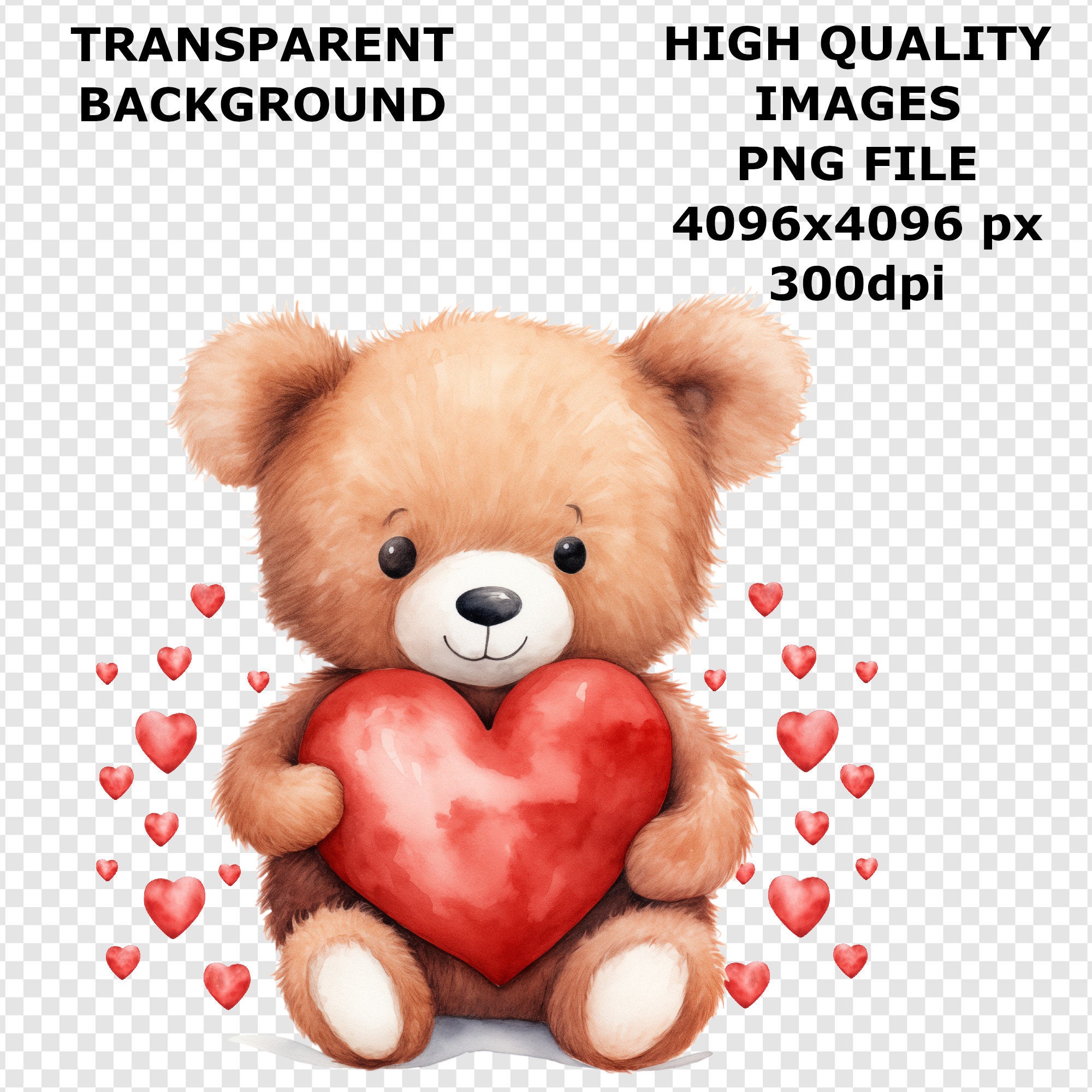 Valentine's Teddy Bear PNG, Bear Red Heart, Valentine's Day Clip Art ...