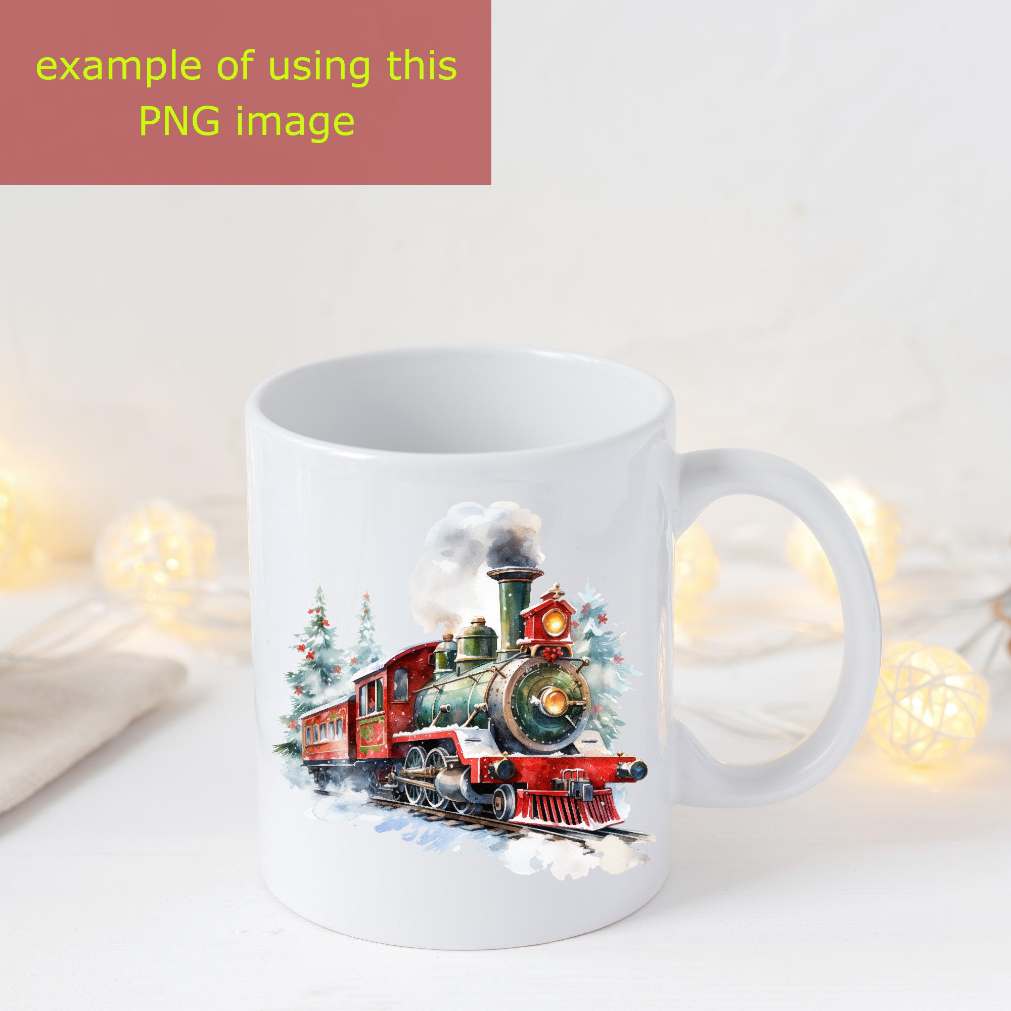 Christmas Train Art PNG, Christmas Polar Express Clip Art PNG ...