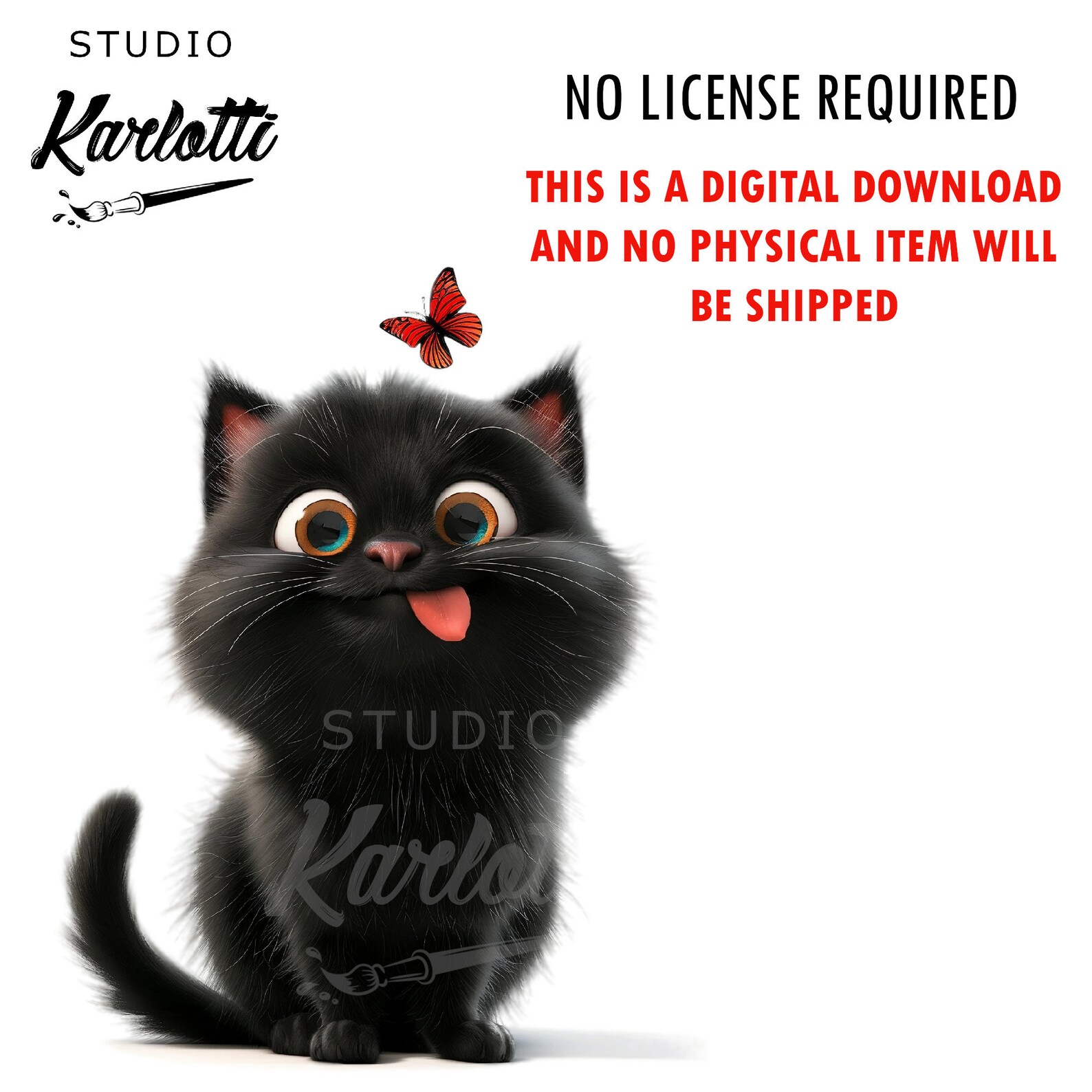 Funny Cat Art PNG, Cute Pet Clipart PNG, Kitten Sublimation Design ...