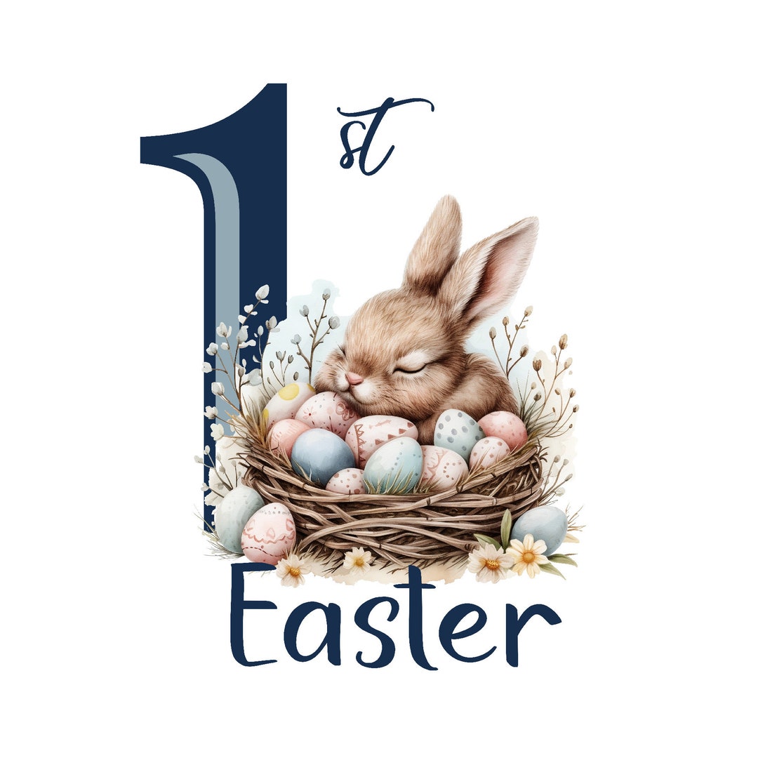 First Easter Bunny PNG, Rabbit Easter PNG, Baby's 1st Easter Vest ...
