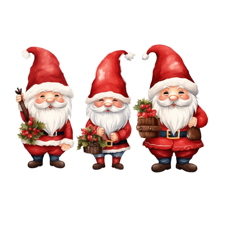Christmas Gnomes, Christmas Clip Art PNG, Sublimation Design, Digital ...