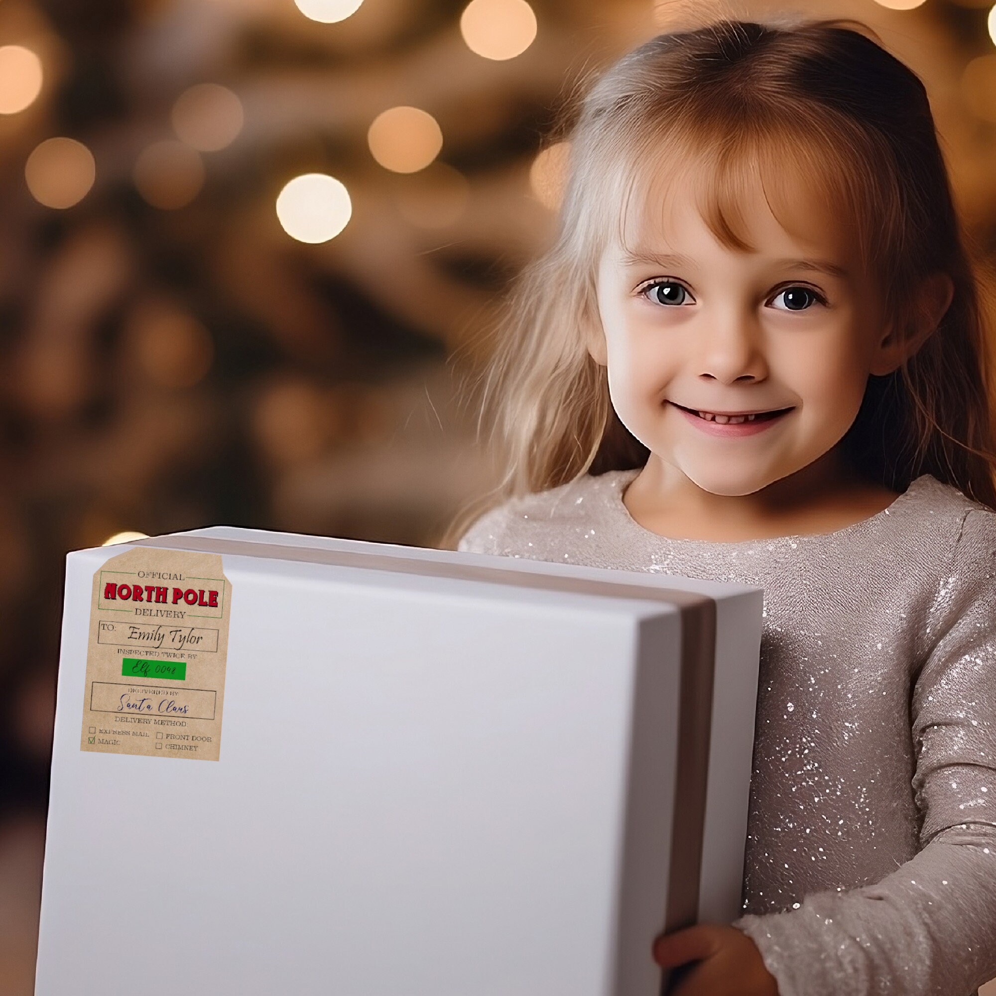 North Pole Express PNG, Santa Shipping Vintage Labels Template ...