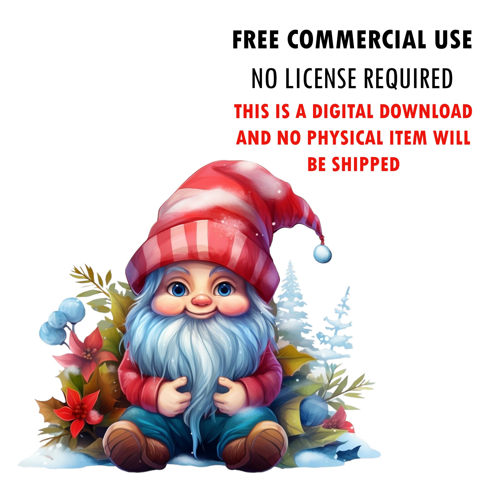 Printable Cute Gnome Christmas PNG, Holiday Clip Art PNG, Sublimation ...