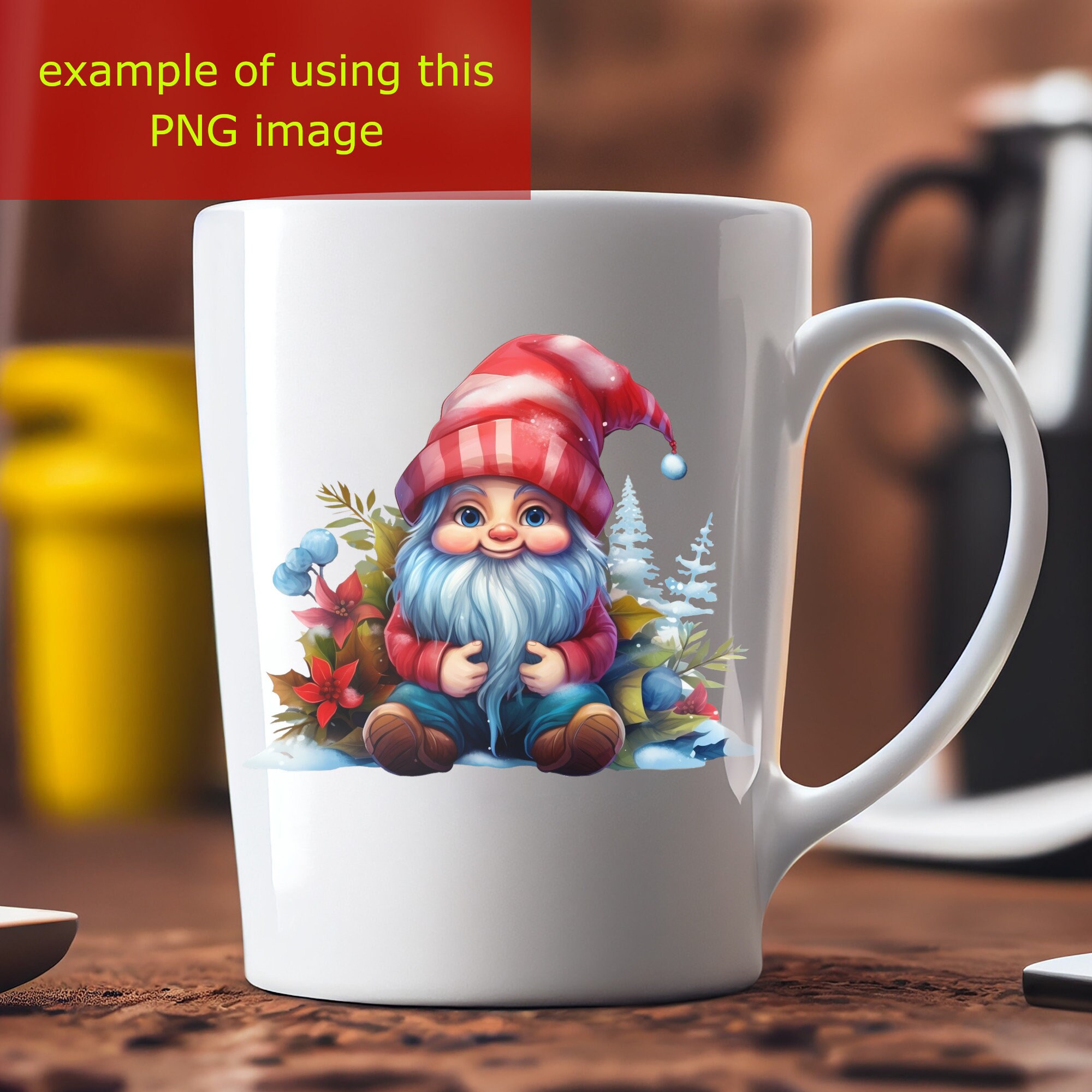 Printable Cute Gnome Christmas PNG, Holiday Clip Art PNG, Sublimation ...