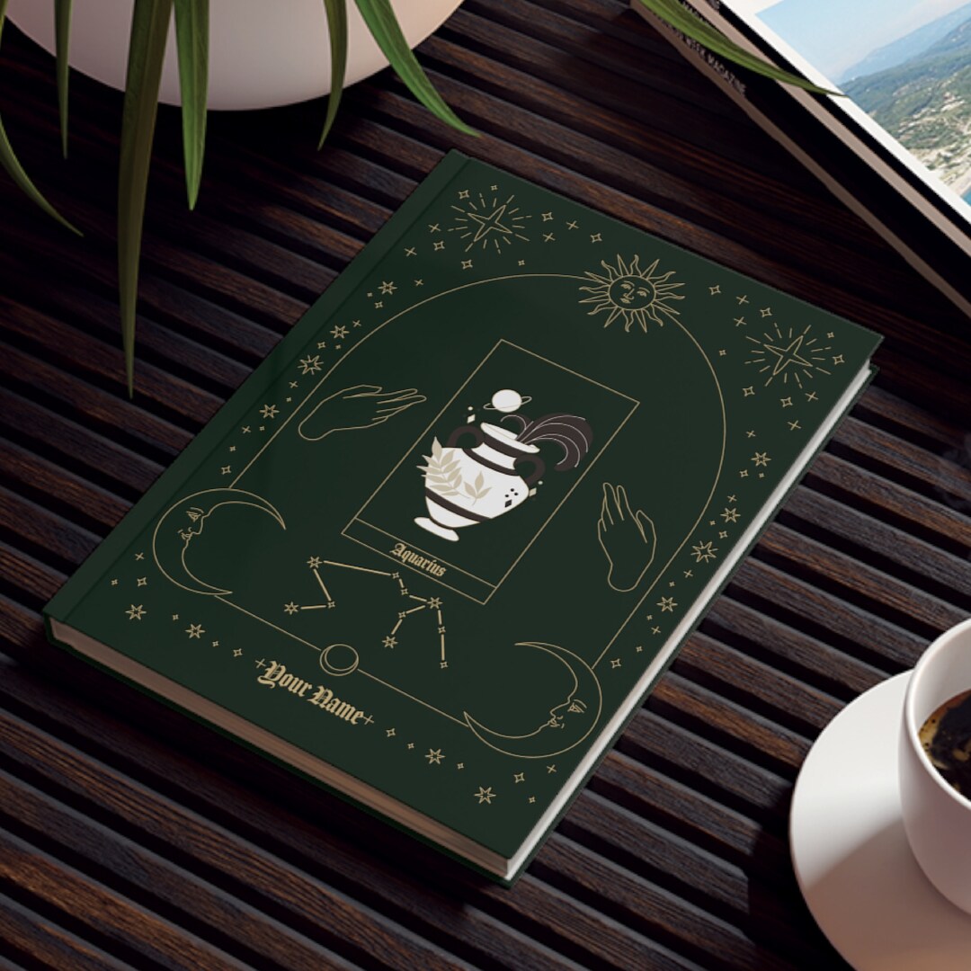 Customizable Zodiac Sign Journal, Astrology Gift for Her, Custom Name ...
