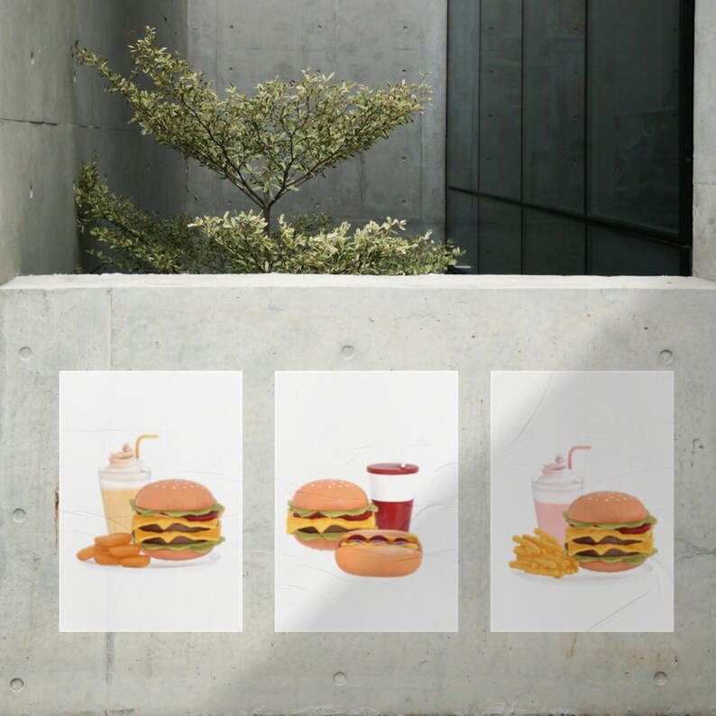 Fast Food 3D Set 40 PNG , Junk Food Menu , Instant Download ...