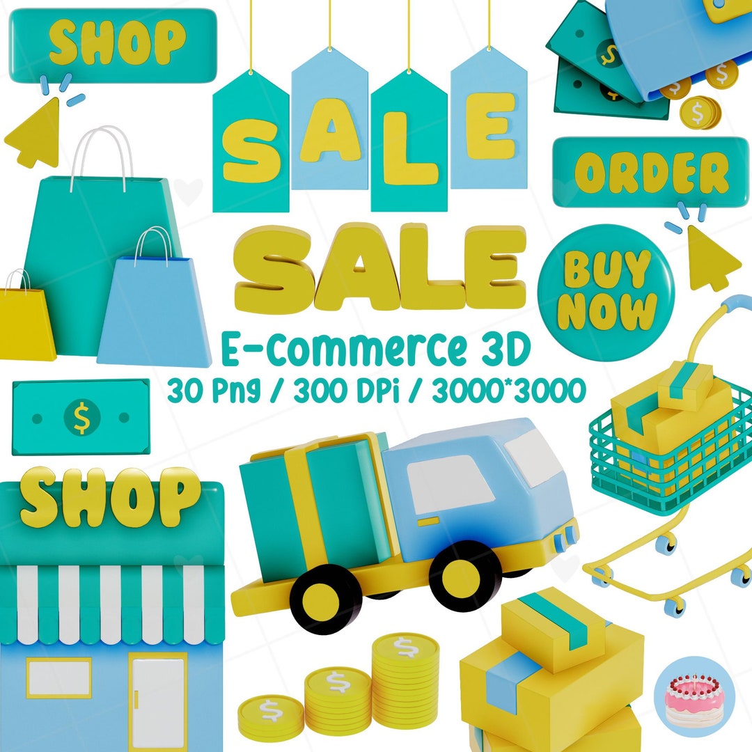 Online Shopping Clipart Set 30 PNG , E Commerce Clipart , Instant ...