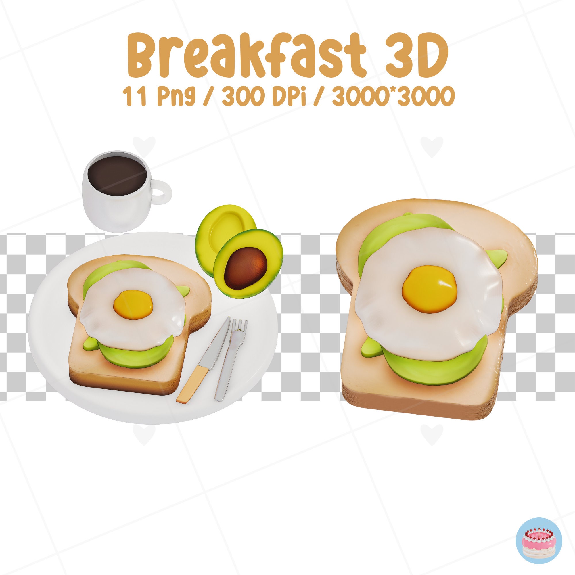Breakfast Clipart Set 11 PNG , Brunch Clipart , Instant Download ...