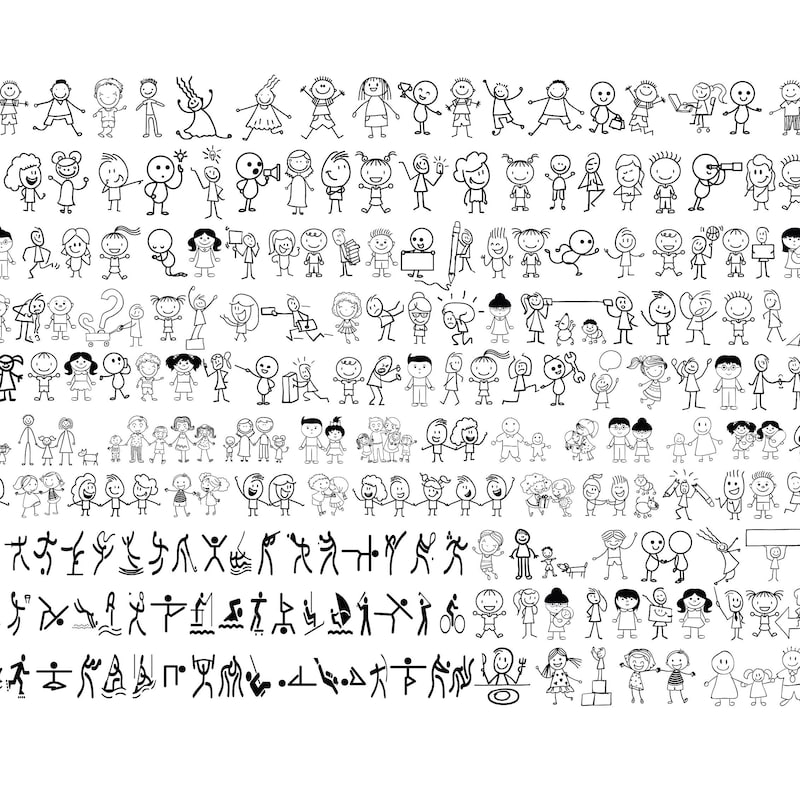 Stick Figures Svg - Etsy