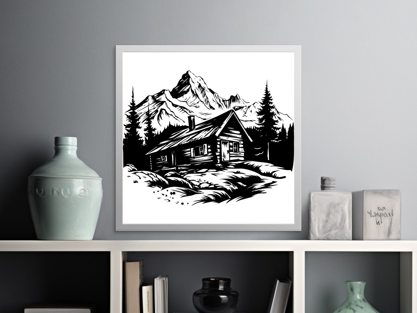 RUSTIC LOG CABIN Svg, Wilderness Wood Cabin Svg Files for Cricut, Wood ...