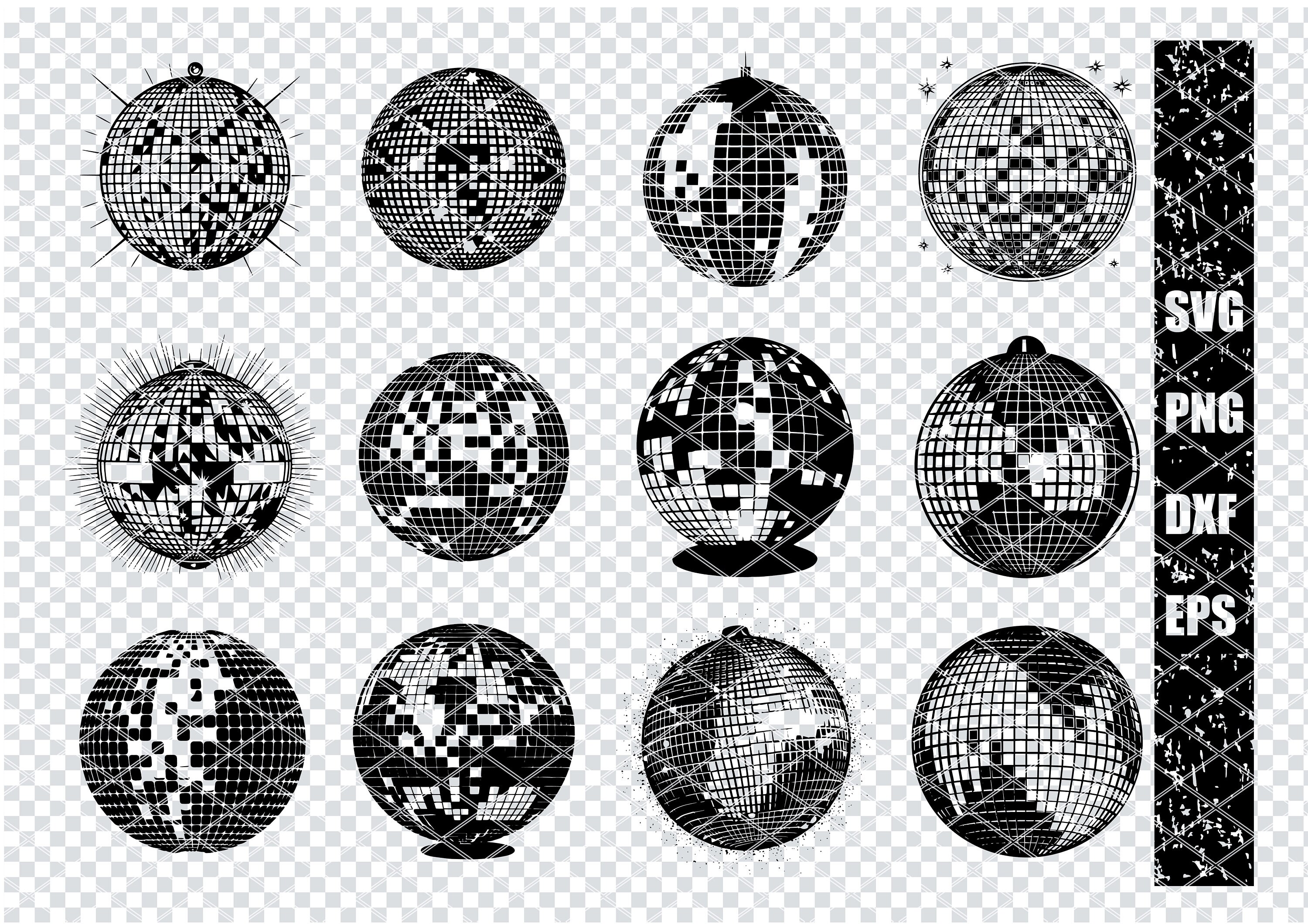 DISCO BALL SVG, Disco Ball Svg Files for Cricut, Disco Ball Clipart ...