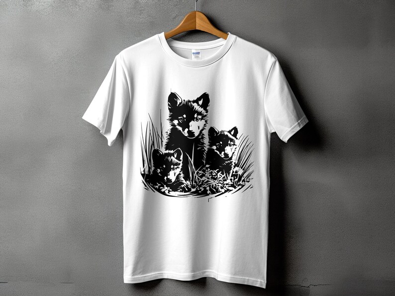 CUTE WOLF CUBS Svg, Cute Baby Wolf Cub Svg Files for Cricut, Adorable ...