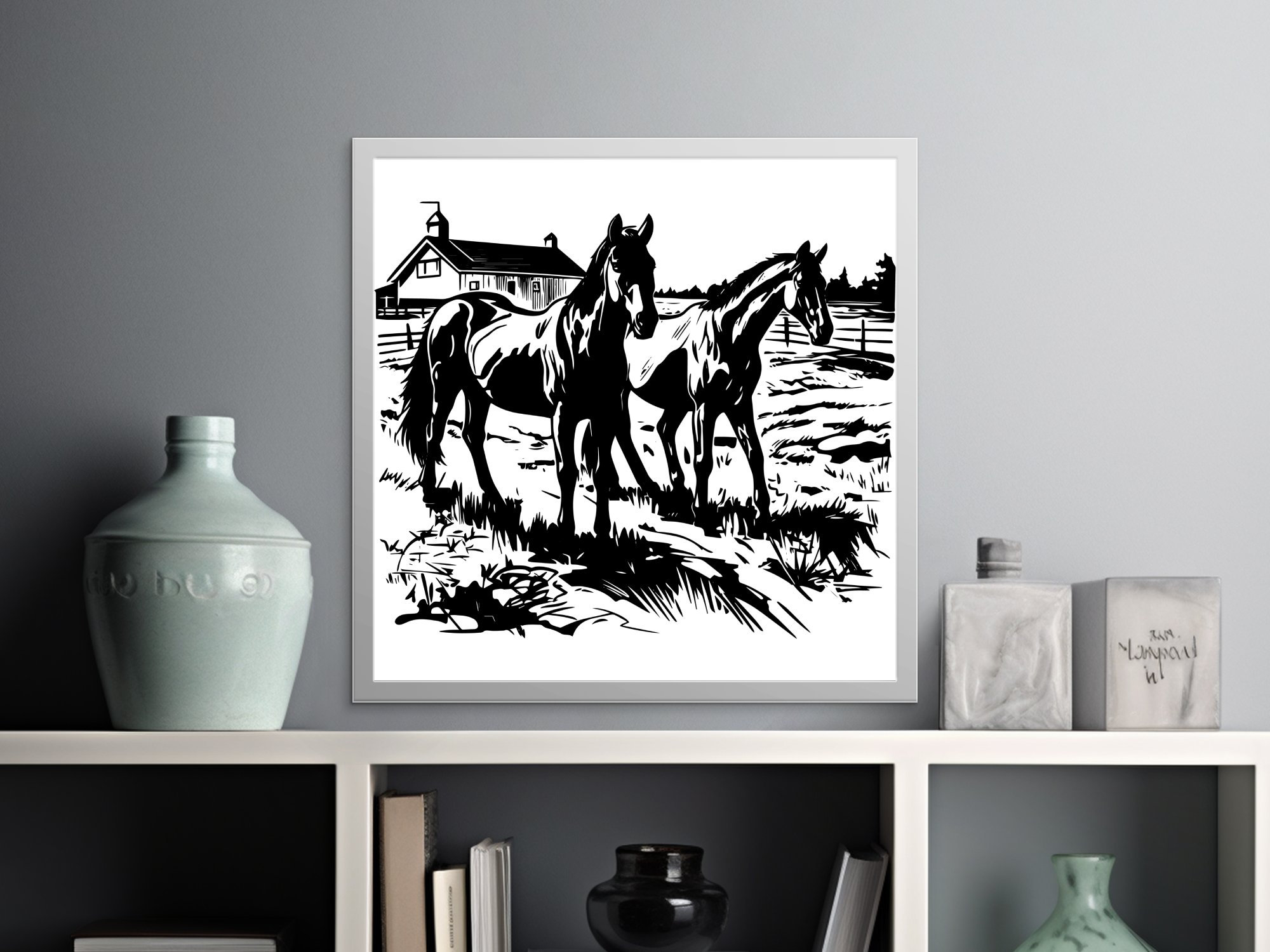 HORSE FARM SVG, Horse Ranch Svg Files for Cricut, Horse Stable Clipart ...