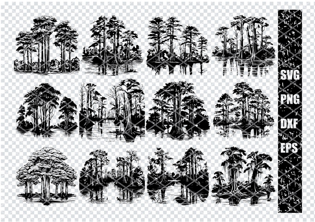 BALD CYPRESS TREE Svg, Swamp Cypress Tree Svg Files for Cricut, Wetland ...