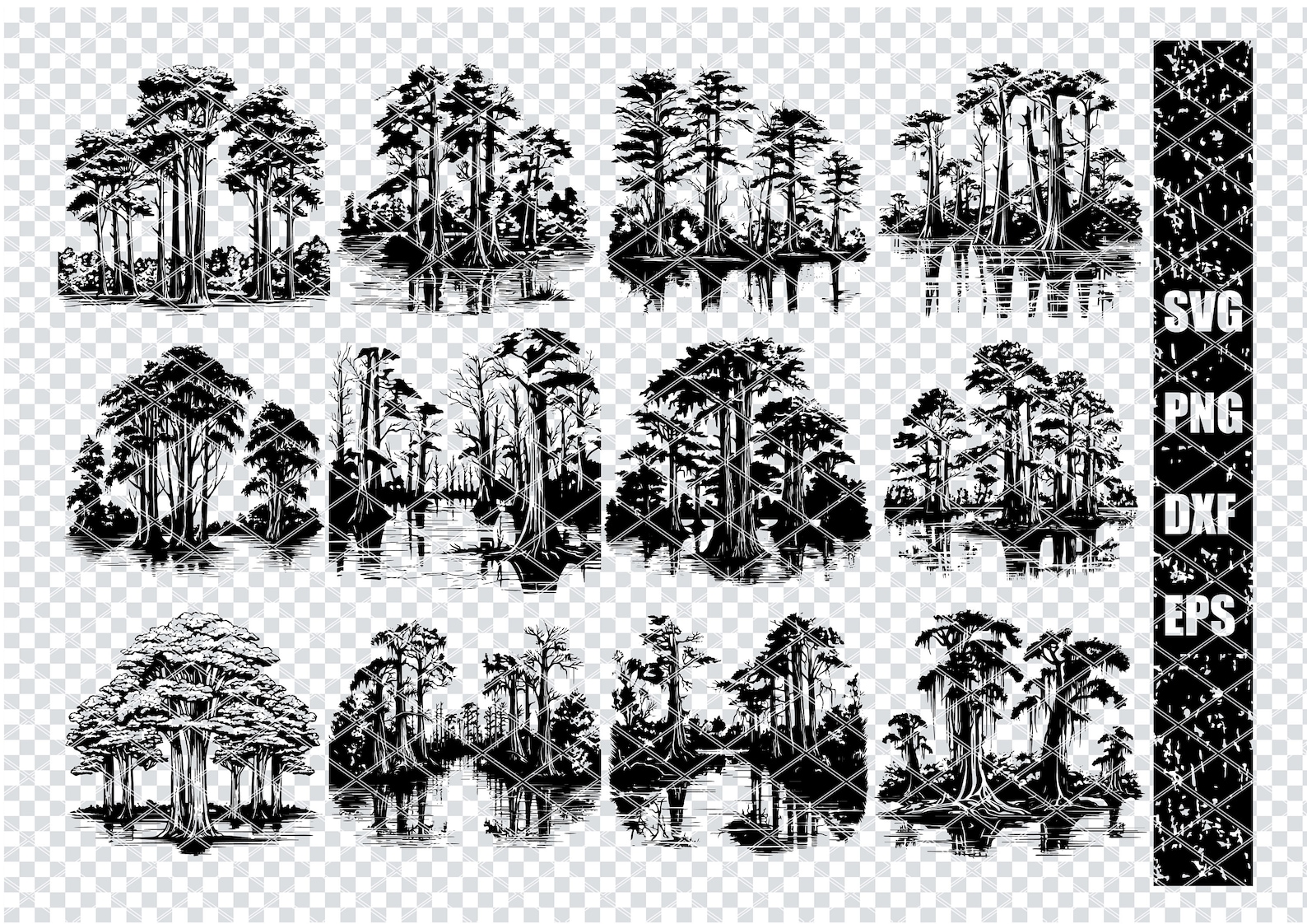 BALD CYPRESS TREE Svg, Swamp Cypress Tree Svg Files for Cricut, Wetland ...