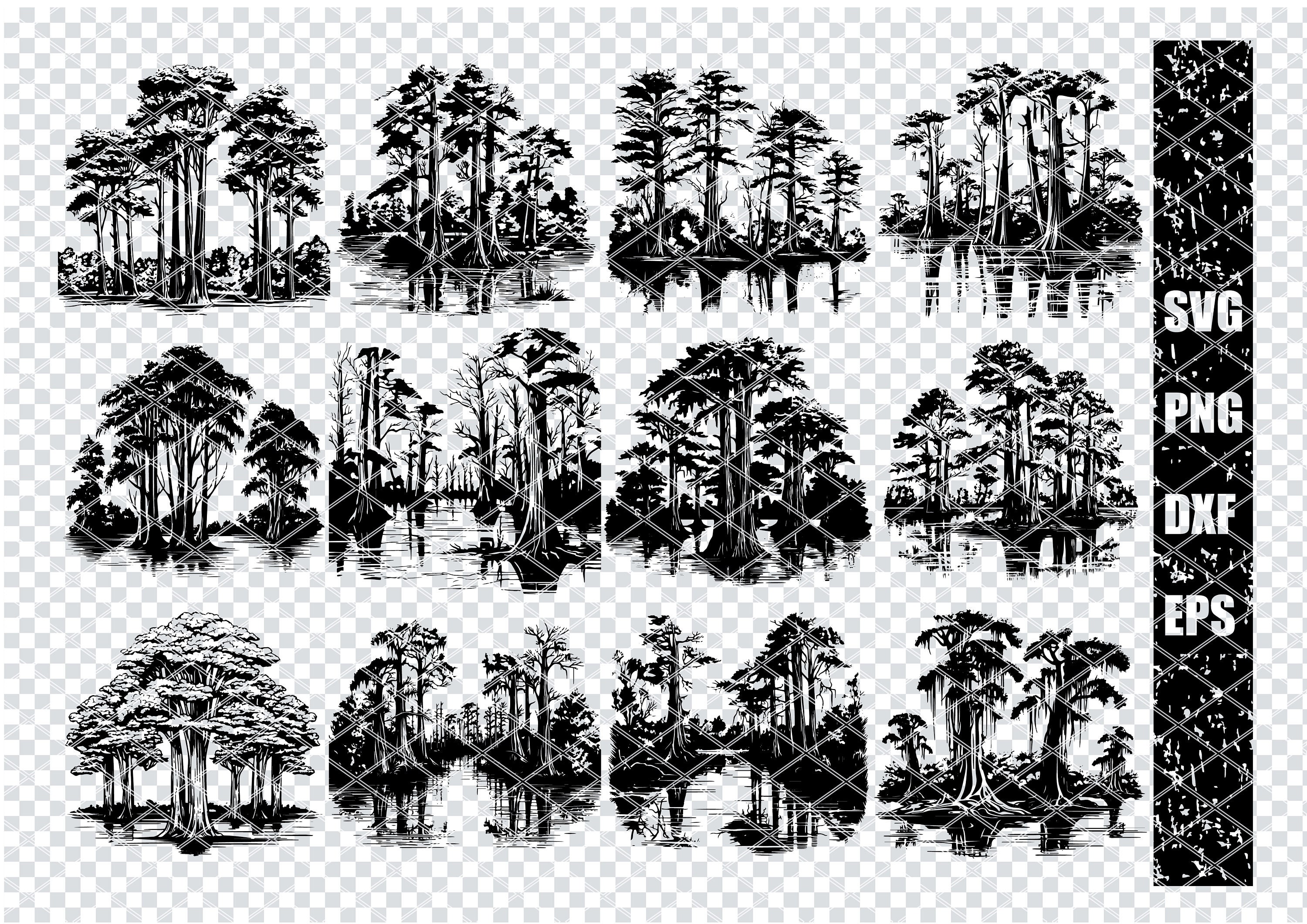 BALD CYPRESS TREE Svg, Swamp Cypress Tree Svg Files for Cricut, Wetland ...