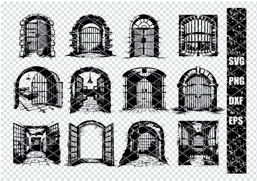 PRISON JAIL CELL Svg, Dungeon Cell Svg Files for Cricut, Penitentiary ...