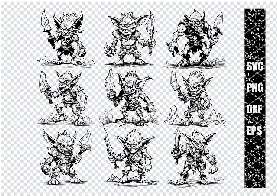 GOBLIN CREATURE SVG, Folklore Goblin Svg Files for Cricut, Fantasy ...