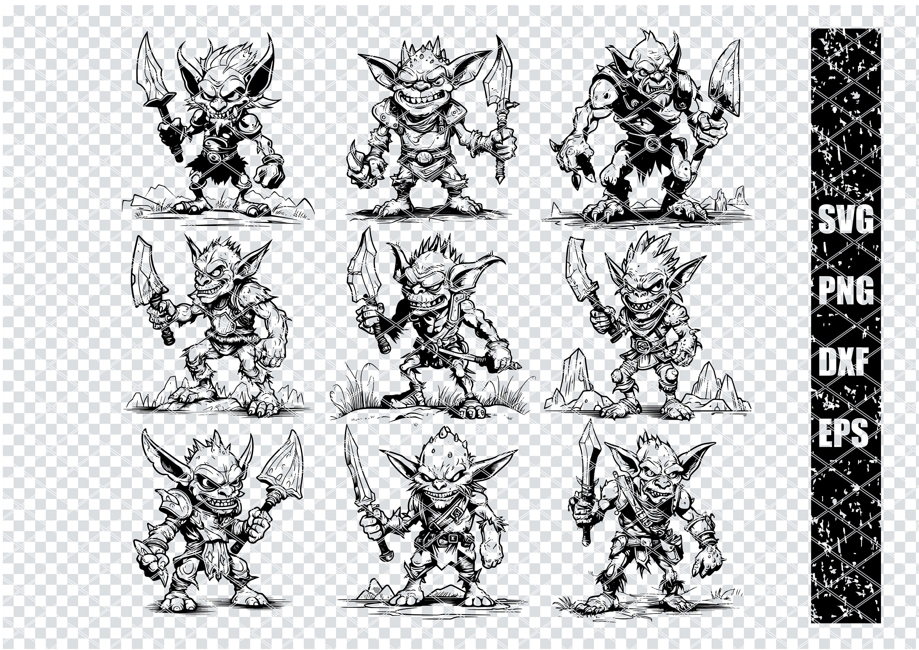GOBLIN CREATURE SVG, Folklore Goblin Svg Files for Cricut, Fantasy ...