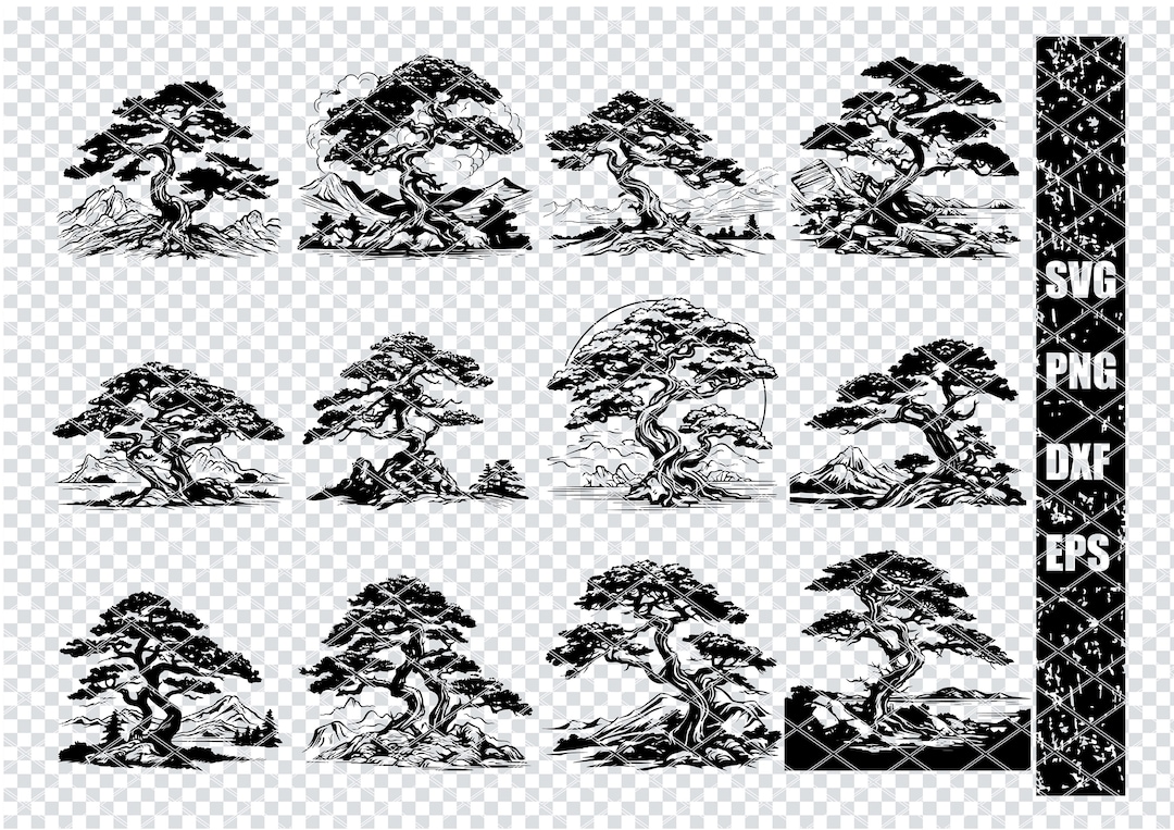 JUNIPER BANYAN TREE Svg, Juniper Bonsai Tree Svg Files for Cricut ...
