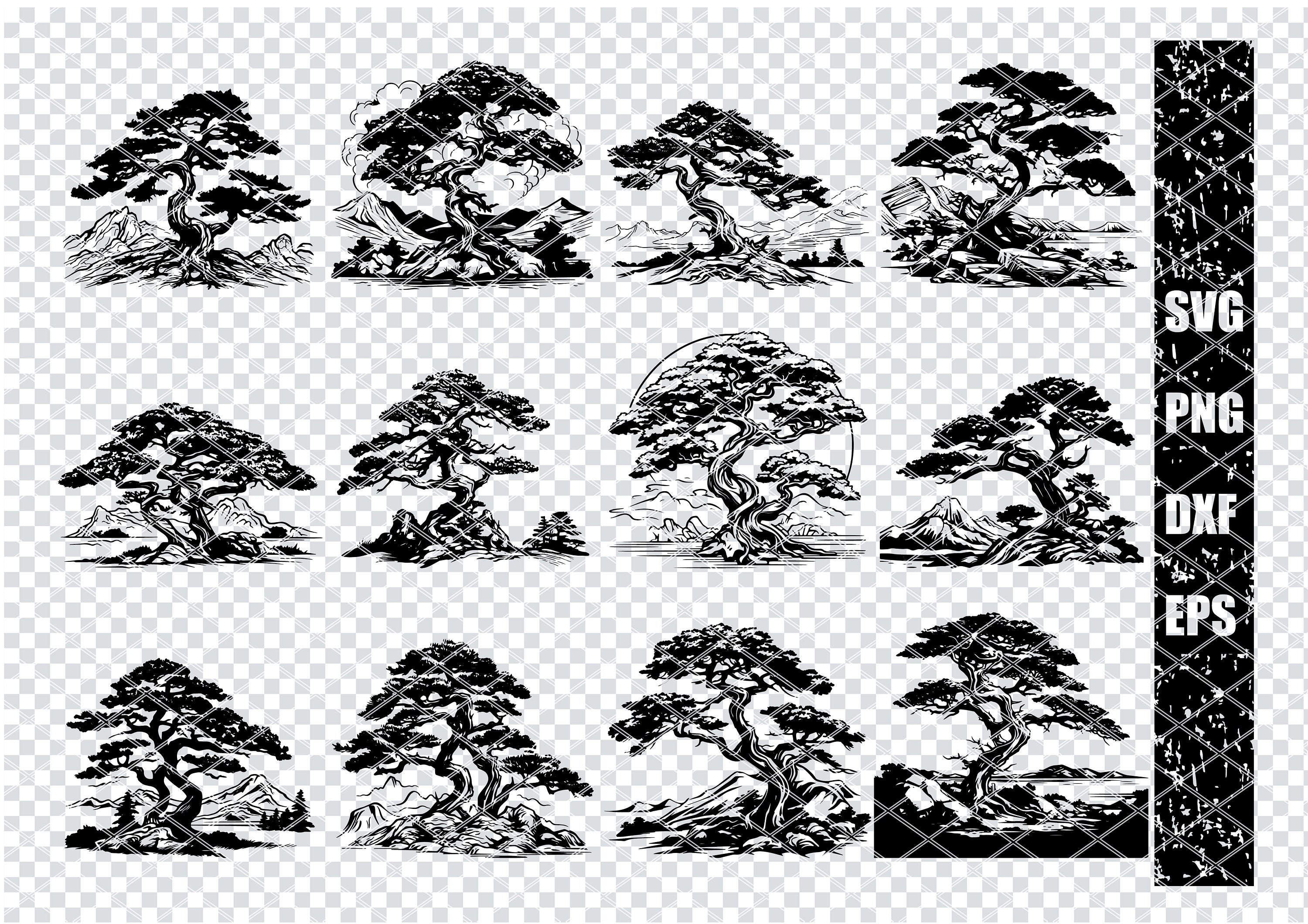 JUNIPER BANYAN TREE Svg, Juniper Bonsai Tree Svg Files for Cricut ...