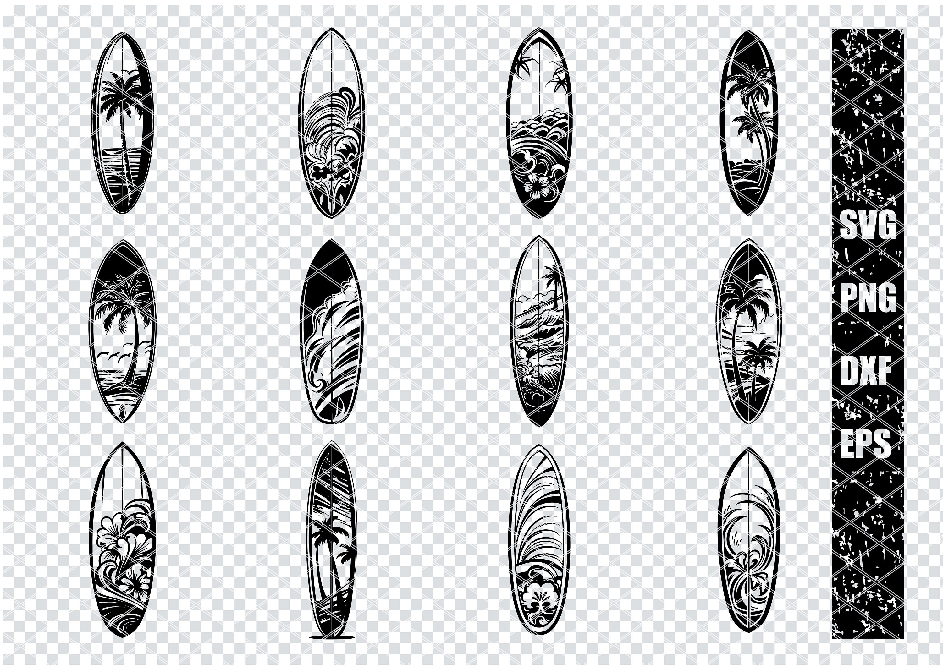 SURFBOARD PLANK SVG, Surfboard Wave Plank Svg Files for Cricut, Ocean ...