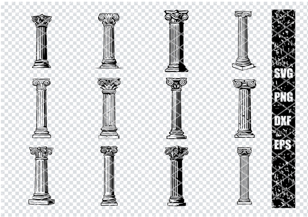 ANCIENT ROMAN COLUMN Svg, Ancient Roman Pillar Svg Files for Cricut ...