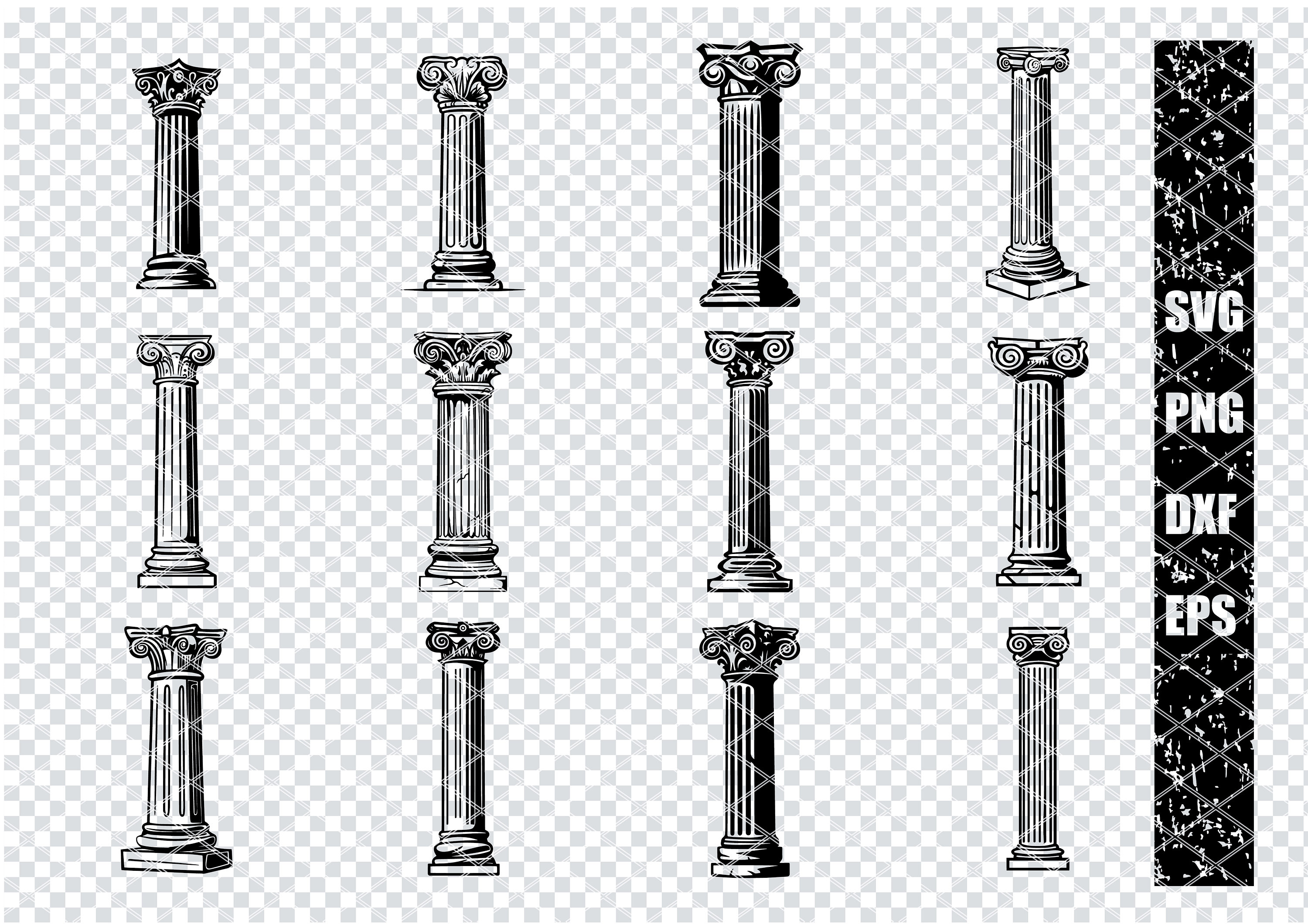 ANCIENT ROMAN COLUMN Svg, Ancient Roman Pillar Svg Files for Cricut ...