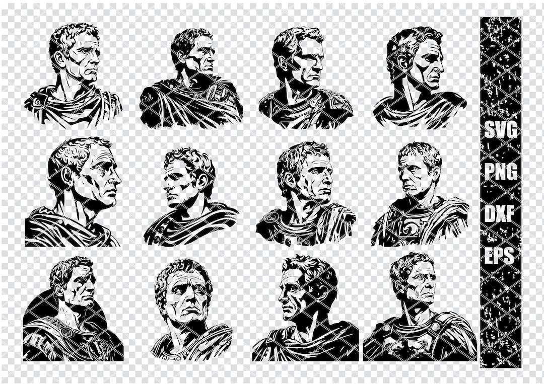 JULIUS CAESAR AUGUSTUS Svg, Julius Caesar Roman Emperor Svg Files for ...