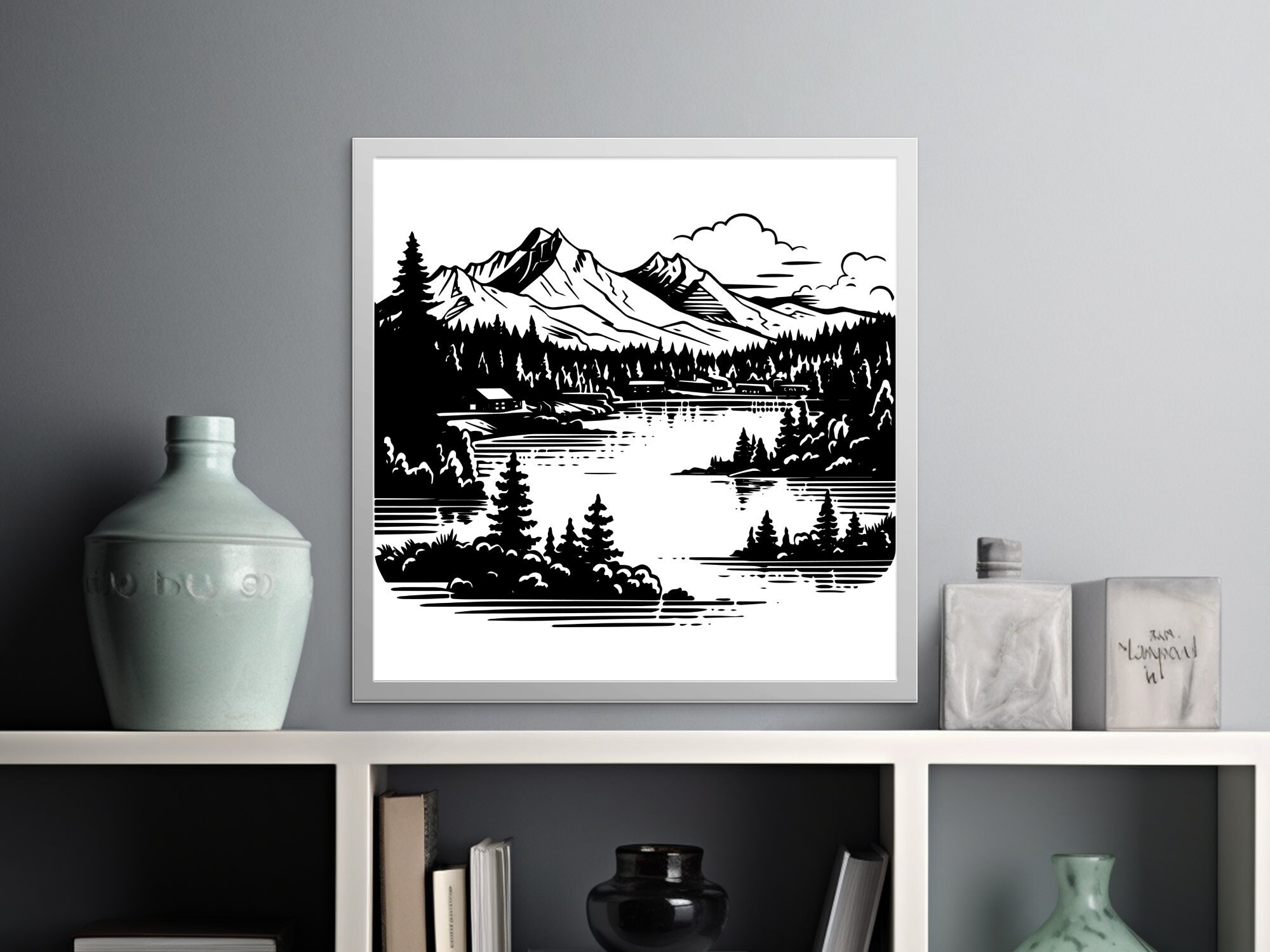 LAKE PLACID ADIRONDACK Svg, Adirondack Mountains Lake Landscape Svg ...