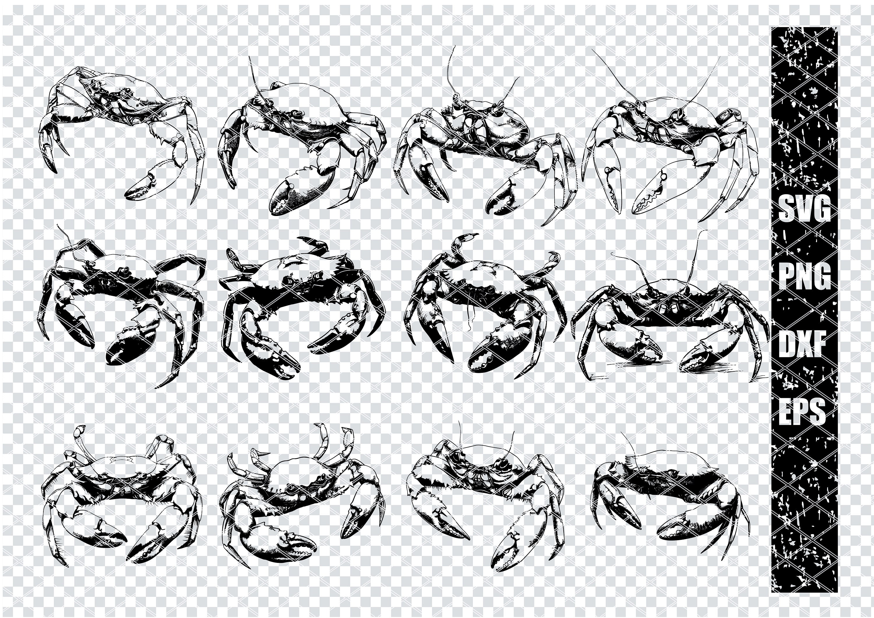 CRAB SVG, CRAB Svg Files for Cricut, Crab Clipart, Laser Cut Files - Etsy