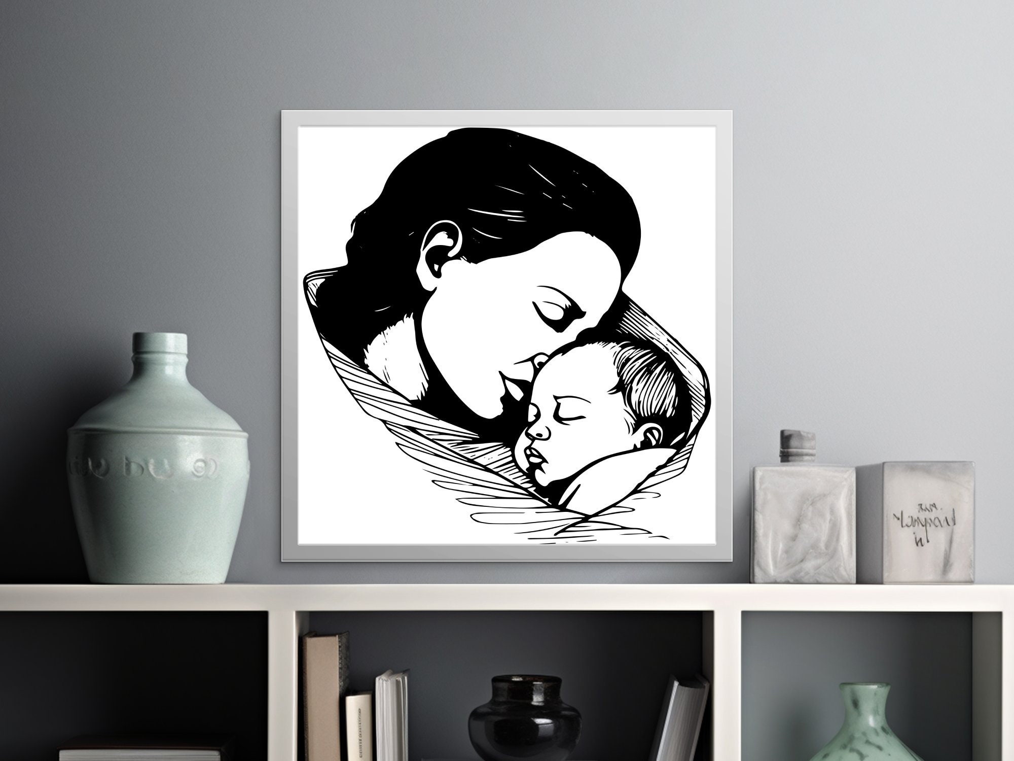 MOTHER and NEWBORN SVG, Mother and Baby Svg Files for Cricut, Mother ...