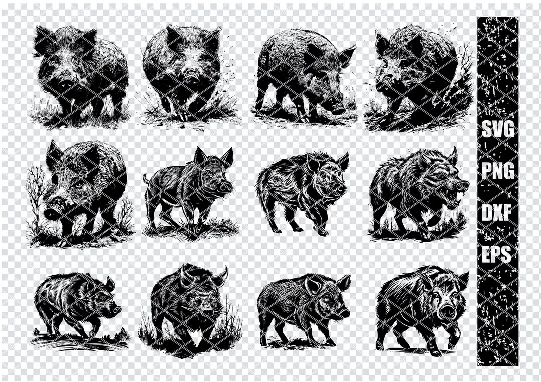 WILD BOAR SVG, Wild Boar Svg Files for Cricut, Wild Boar Clipart, Laser ...