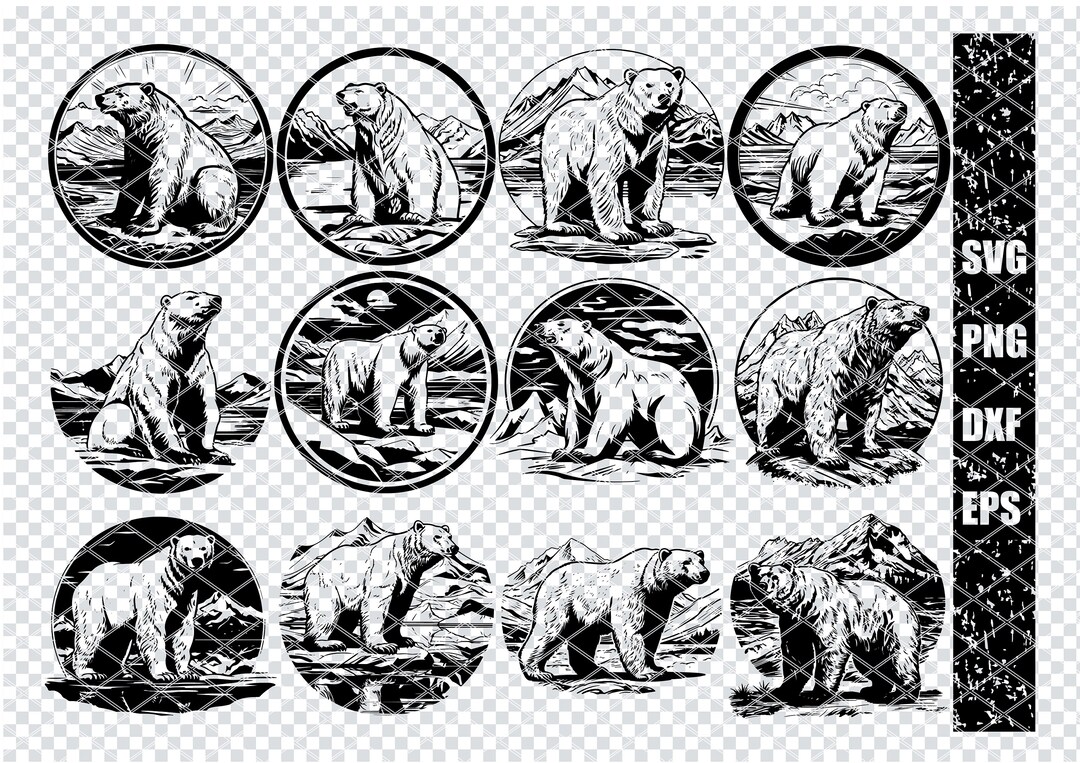 POLAR BEAR SVG, Arctic Polar Bear Svg Files for Cricut, Glacier Polar ...