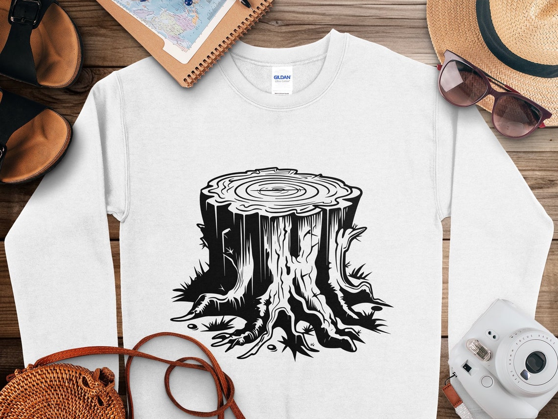 TREE STUMP SVG, Tree Stump Trunk Svg Files for Cricut, Timber Stump ...