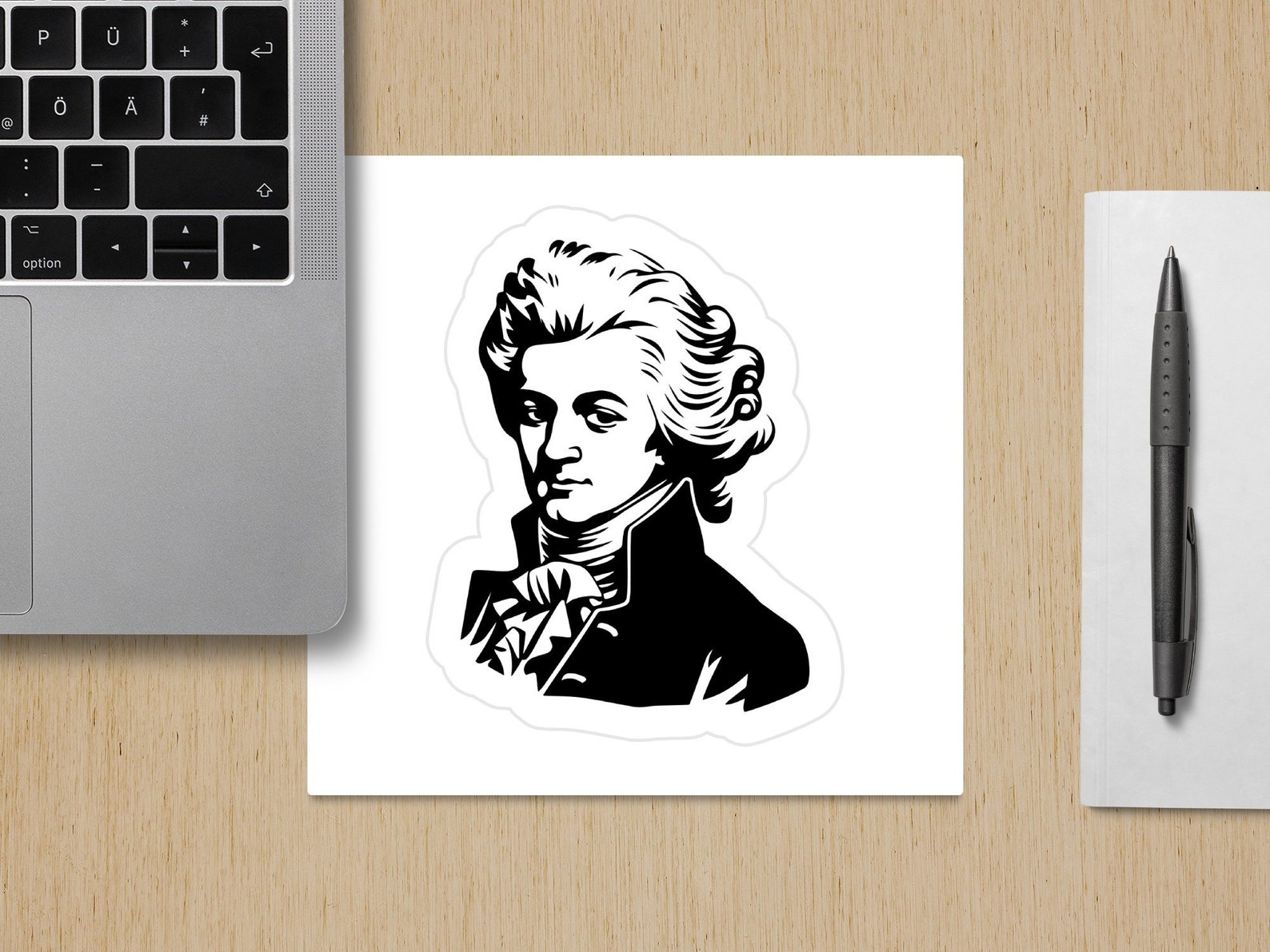 WOLFGANG AMADEUS MOZART Portrait Svg, Wolfgang Amadeus Mozart Svg Files ...