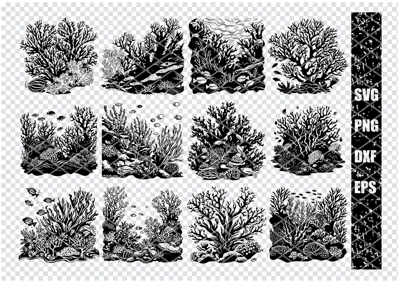 CORAL REEF COLONY Svg, Marine Coral Reef Ecosystem Svg Files for Cricut ...
