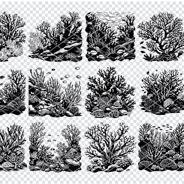 Coral Stencil - Etsy