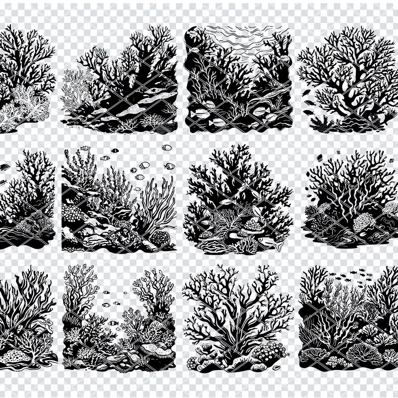 Coral Stencil - Etsy