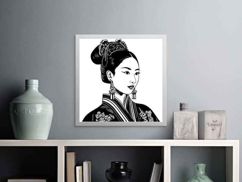 CHINESE WOMAN SVG, Chinese Woman Svg Files for Cricut, Chinese Woman ...