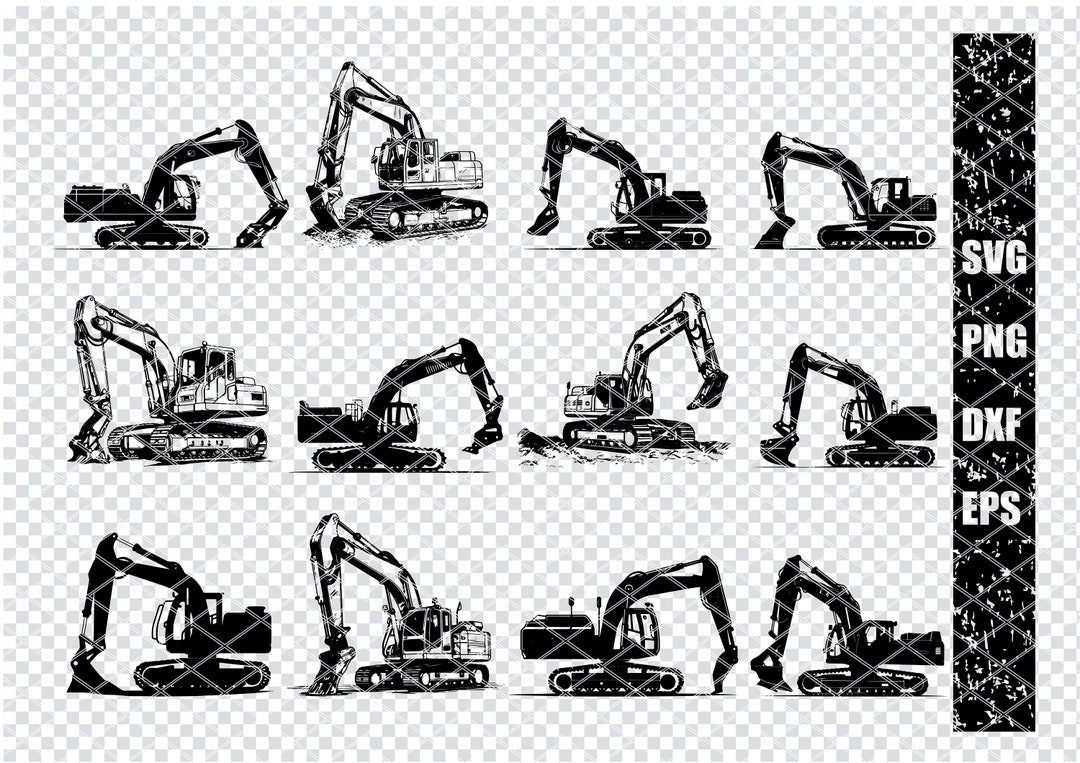 EXCAVATOR SVG, EXCAVATOR Svg Files for Cricut, Excavator Clipart, Laser ...