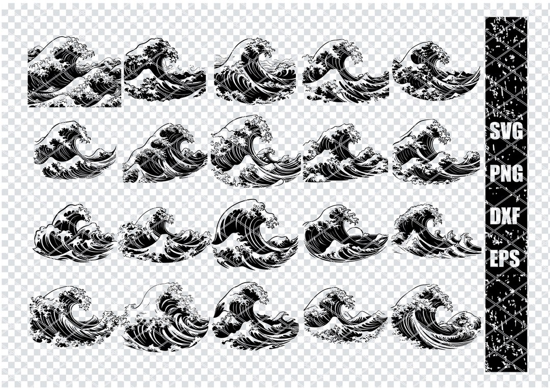 WAVE SVG, Wave Svg Cut Files for Cricut, Wave Clipart, Waves Svg Cut ...