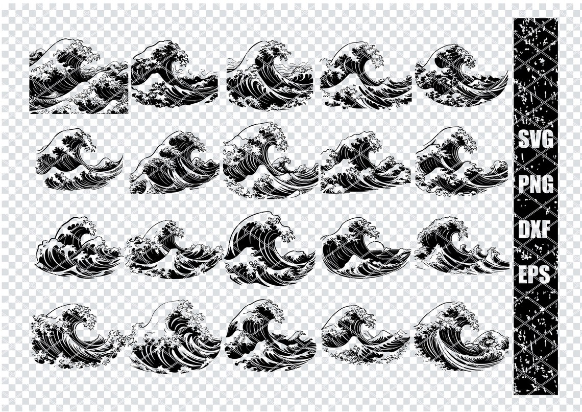 WAVE SVG, Wave Svg Cut Files for Cricut, Wave Clipart, Waves Svg Cut ...