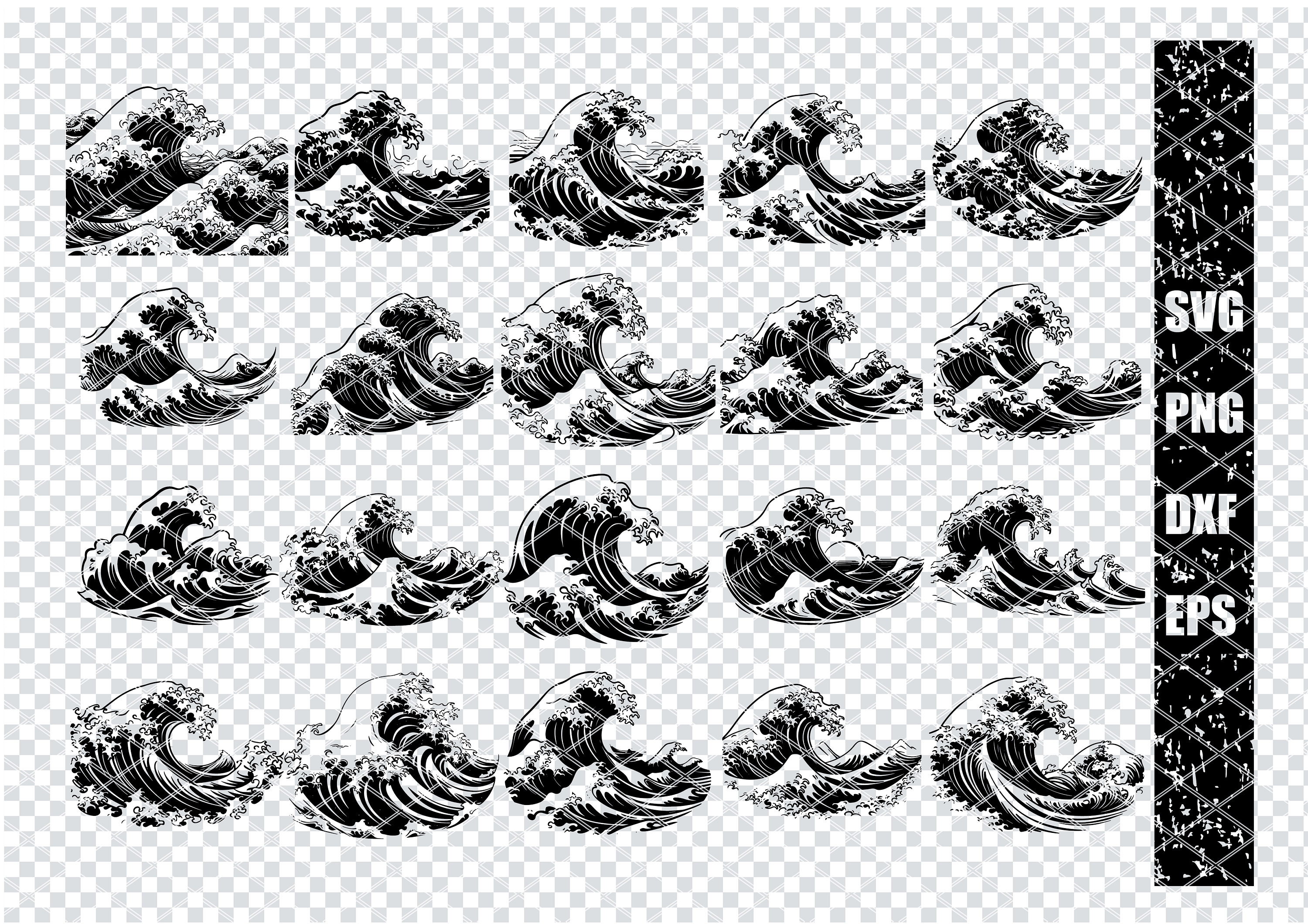 WAVE SVG, Wave Svg Cut Files for Cricut, Wave Clipart, Waves Svg Cut ...