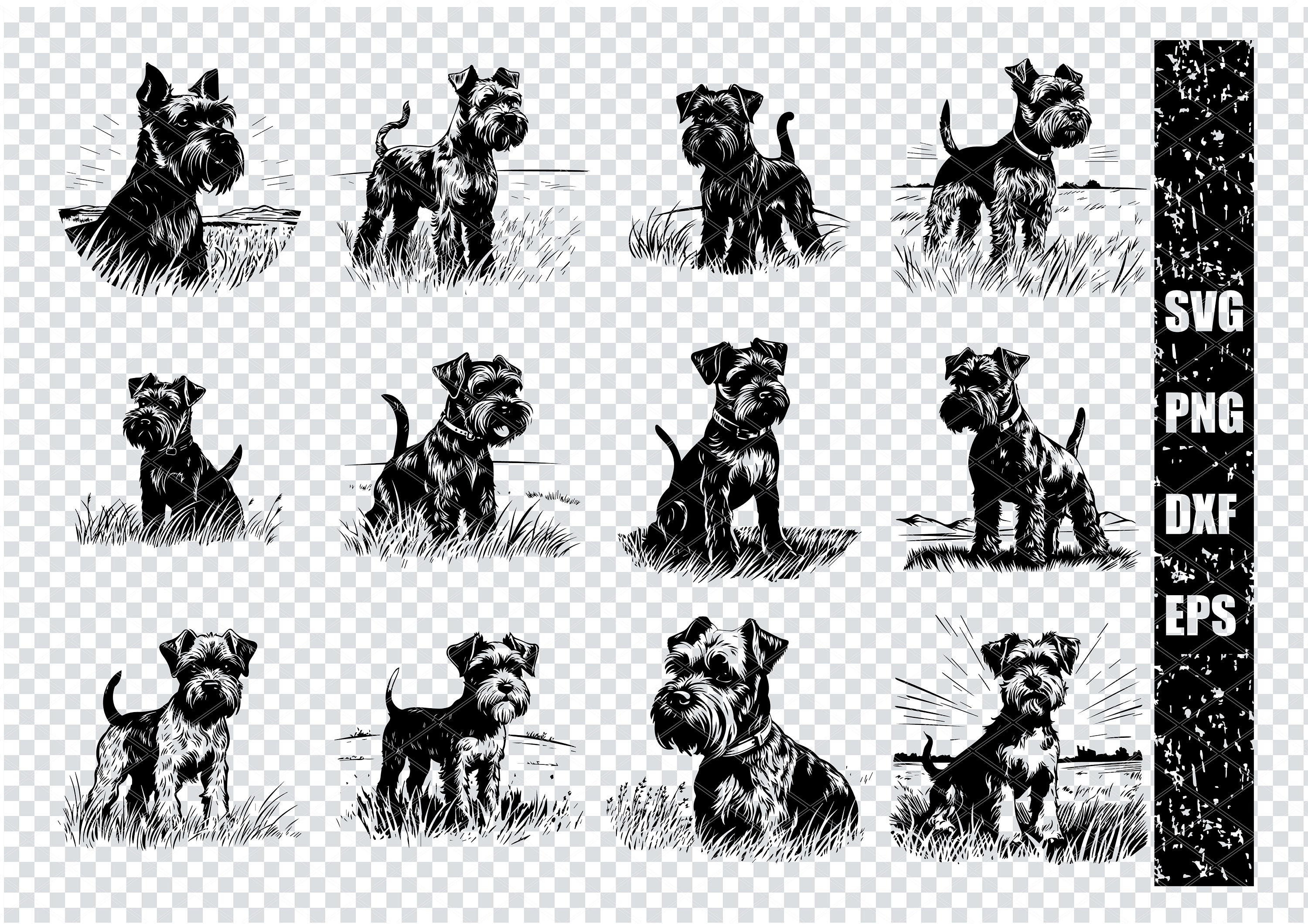 MINIATURE SCHNAUZER SVG, Miniature Schnauzer Clipart, Miniature ...