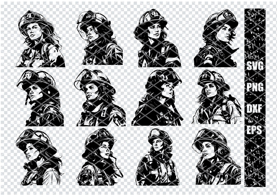 WOMAN FIREFIGHTER SVG, Woman Firefighter Svg Files for Cricut ...
