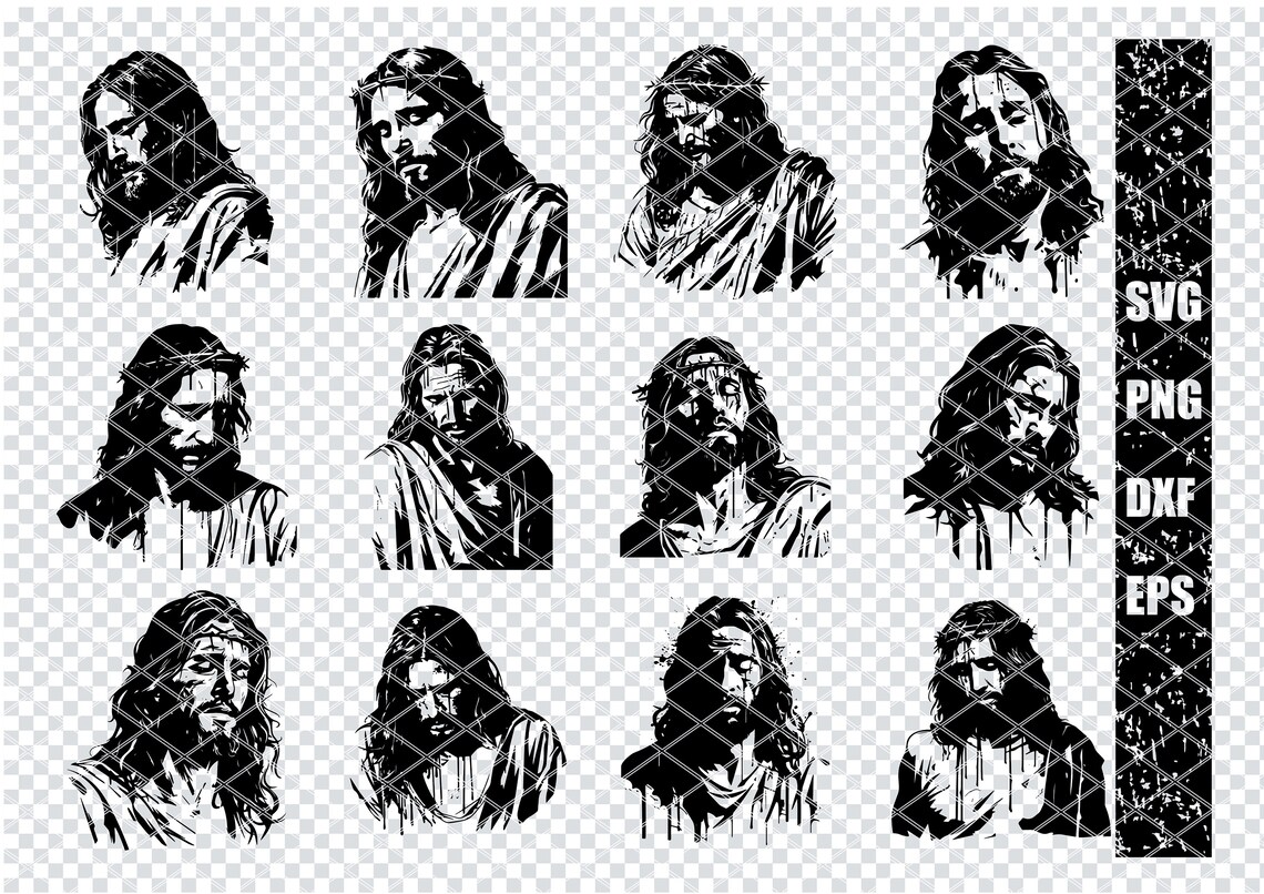 WOUNDED JESUS CHRIST Svg, Jesus Christ With Thorns Svg Files for Cricut ...