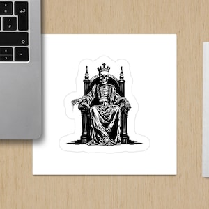 KING SKELETON SVG, Crowned Skeleton King Svg Files for Cricut, Noble ...